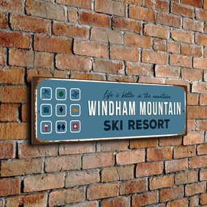 Windham Mountain Ski Resort Sign: Vintage Style Ski Lodge Decor - Etsy UK