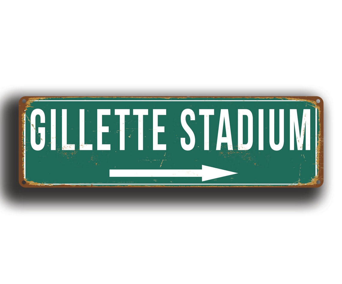 GILLETTE STADIUM Signs Vintage Style Gillette Stadium Sign | Etsy