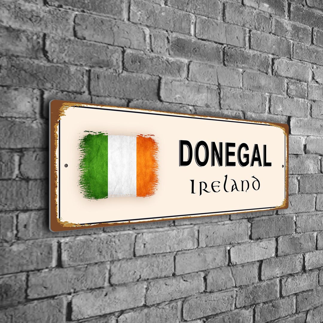 Donegal Ireland Street Sign, Vintage Irish Flag County Plaque - Etsy