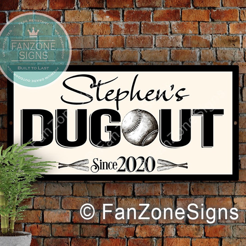 Baseball Dugout Sign - Etsy