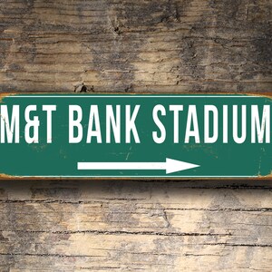Mandt Bank STADIUM Sign, Vintage Style M and T Bank Stadium Signs, M ...