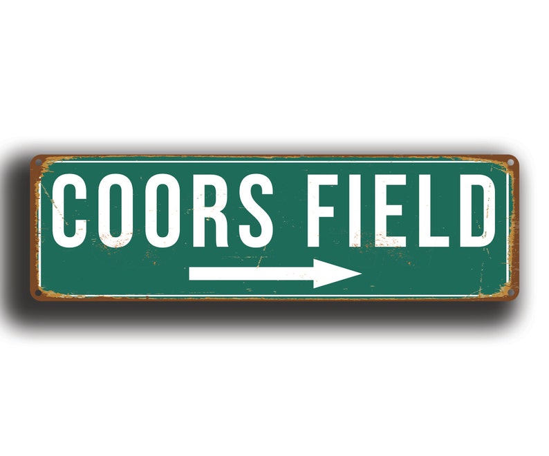 Coors Field Denver Colorado Vintage Baseball Sign, Rockies Stadium ...
