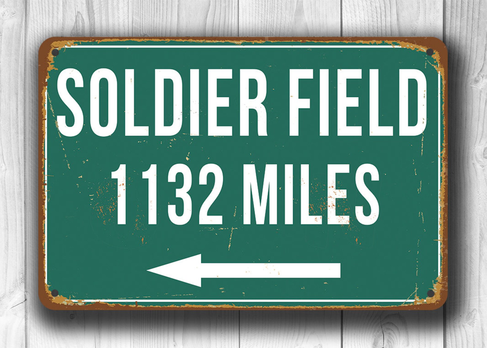 Personalized Soldier Field Distance Sign: Chicago Bears Decor - Etsy