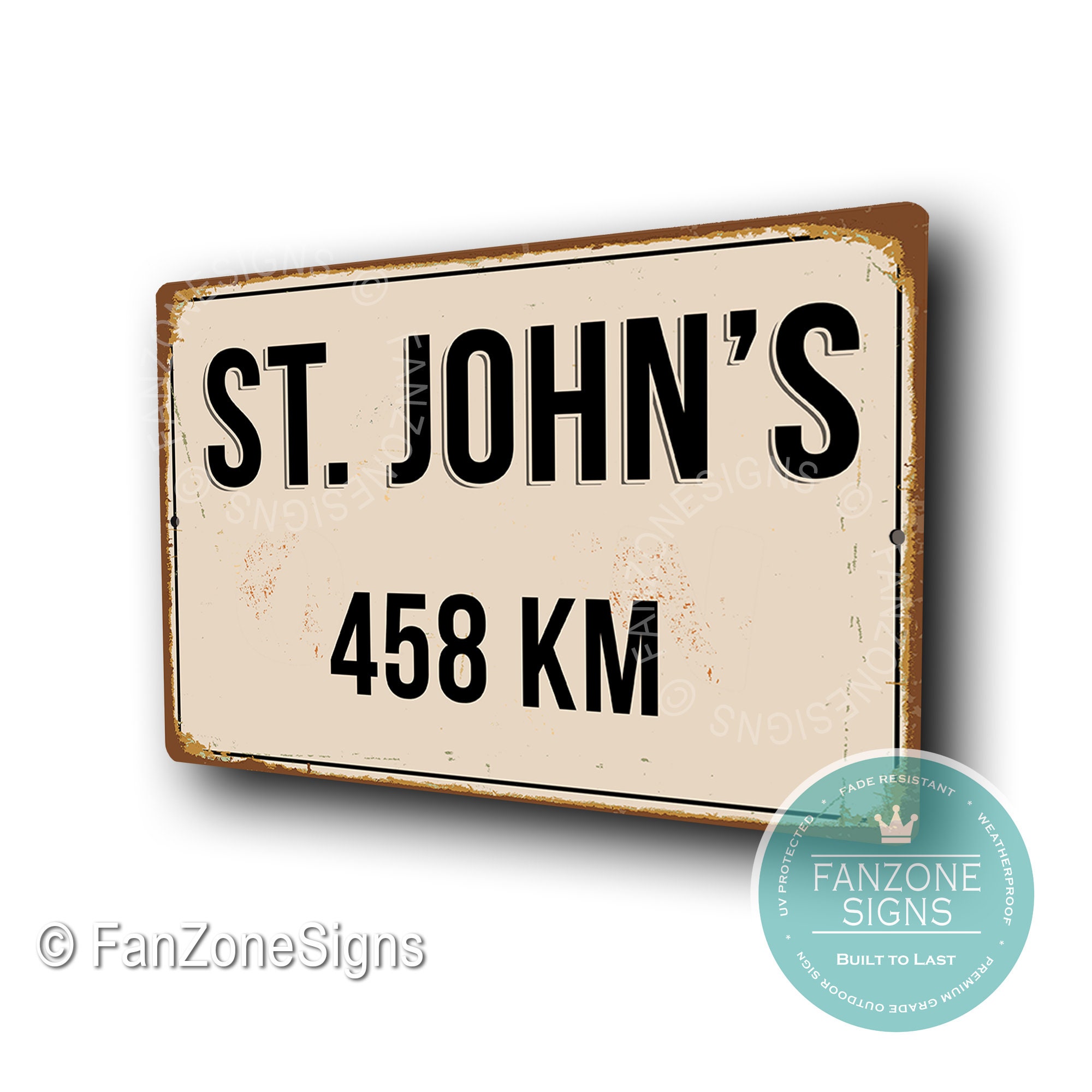 PERSONALIZED ST JOHNS City Sign St Johns City Distance Sign | Etsy