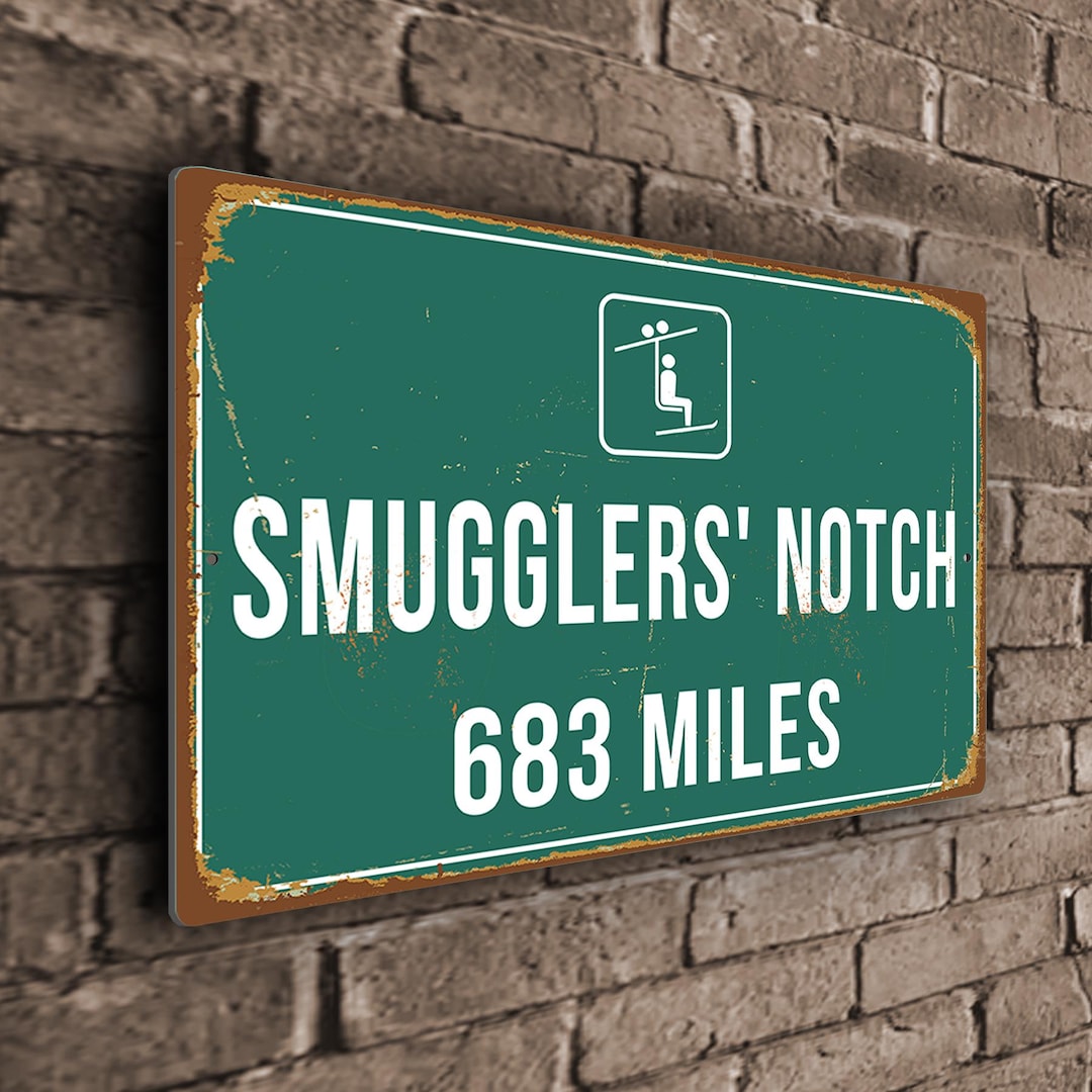 Personalized Smugglers Notch Ski Resort Distance Sign - Etsy