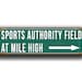 SPORTS AUTHORITY Field at Mile High Sign Vintage Style Denver - Etsy