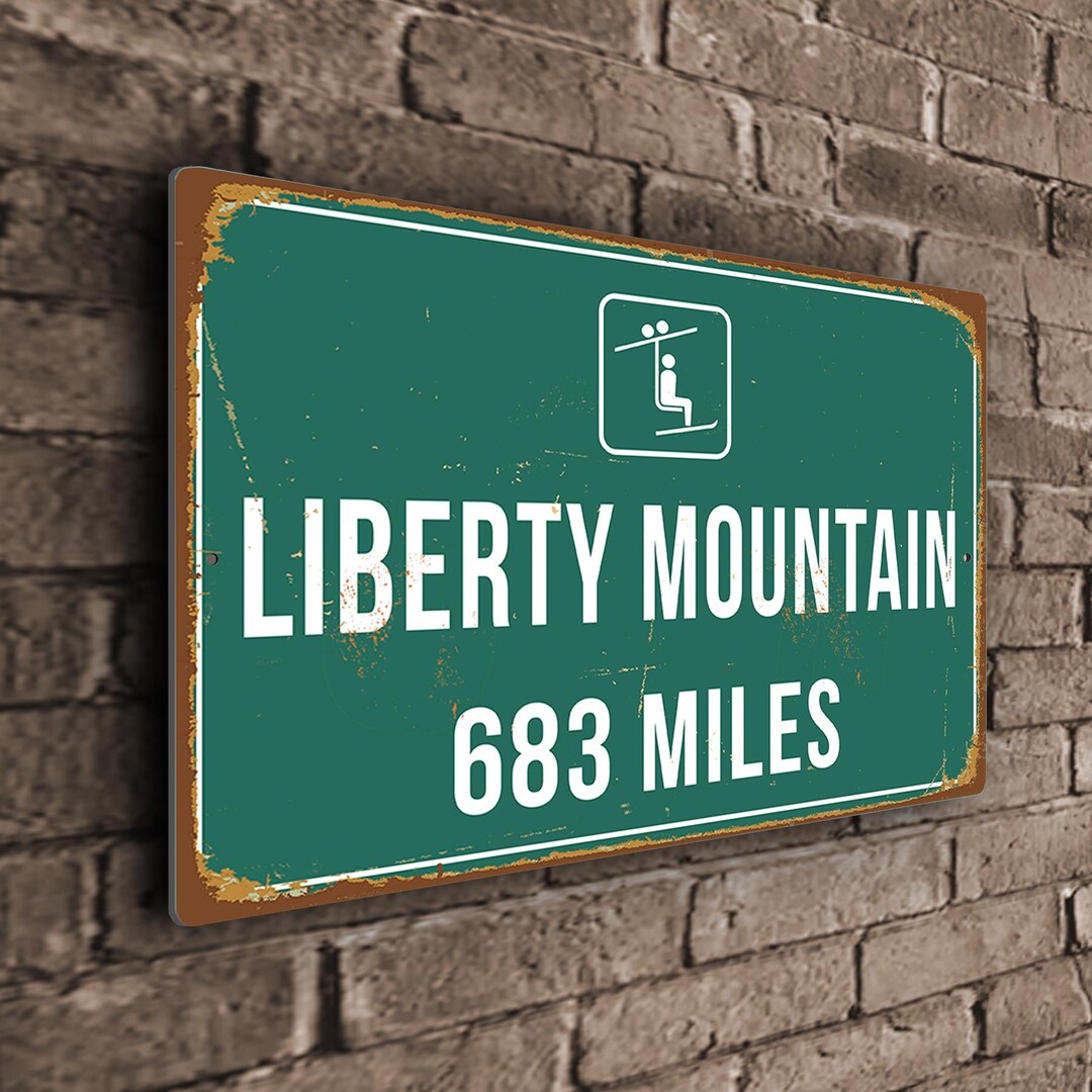 Personalized Liberty Mountain Ski Resort Distance Sign - Etsy