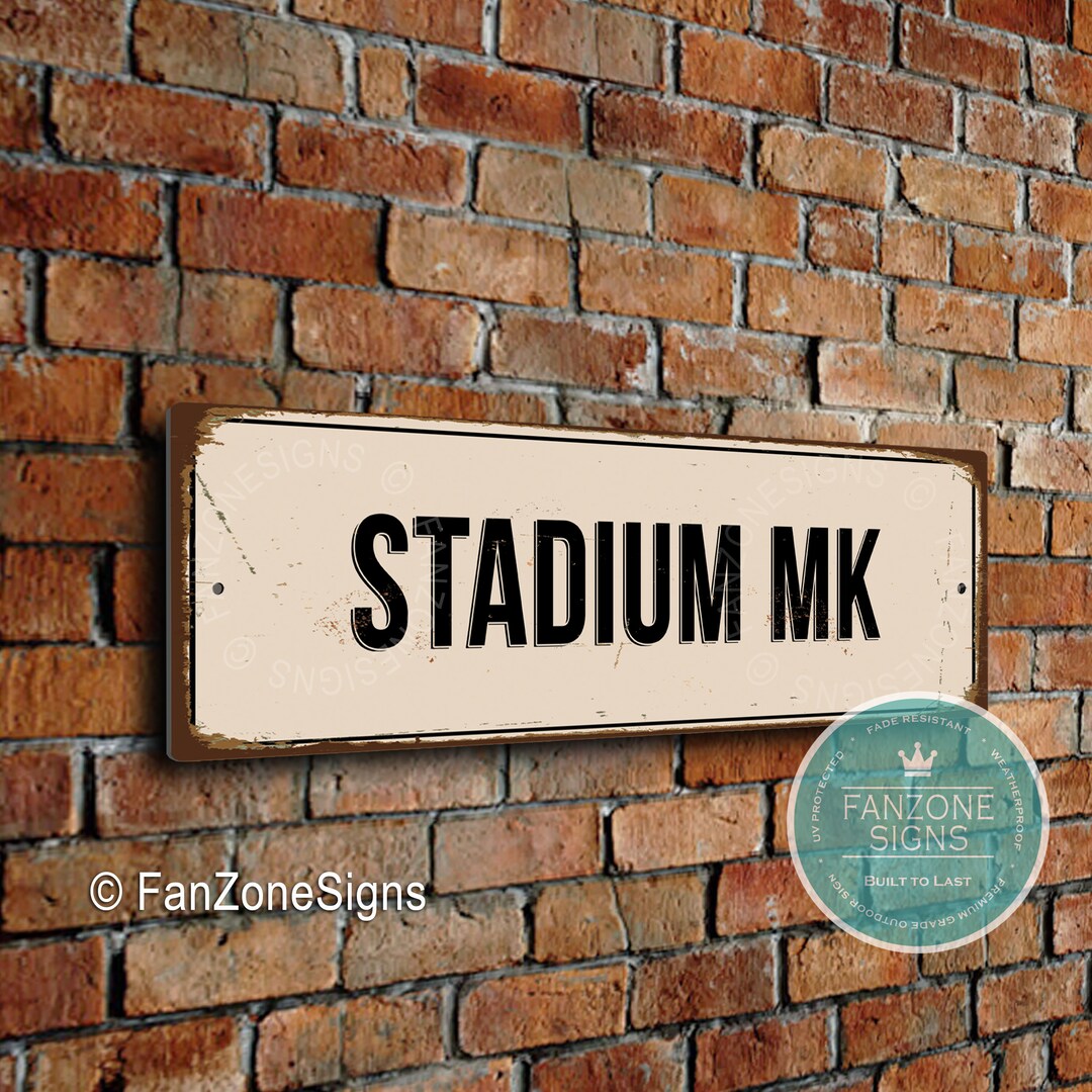 Stadium MK Sign, Stadium MK Stadium Sign, Soccer Gifts, Stadium MK ...