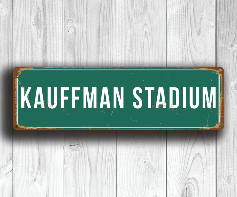 Vintage Style Kauffman Stadium Sign - Kansas City Royals Baseball - Etsy