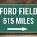Personalized Ford Field Distance Sign: Detroit Lions Decor - Etsy