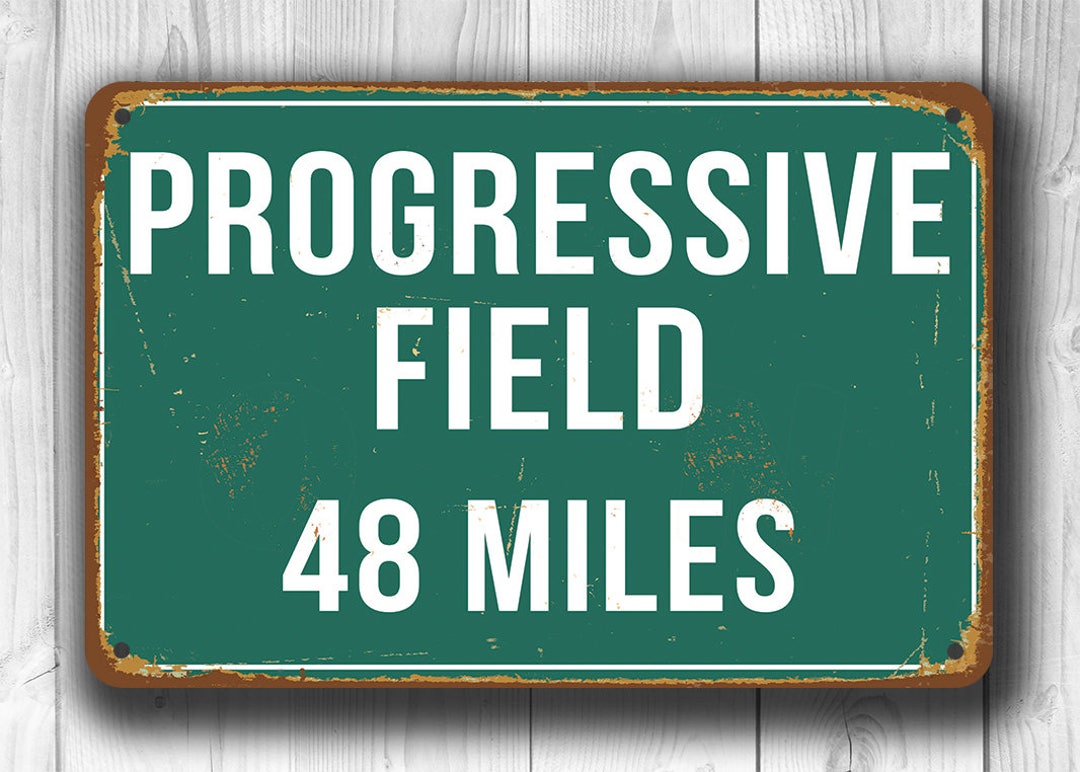Personalized Progressive Field Distance Sign: Cleveland Indians Decor ...