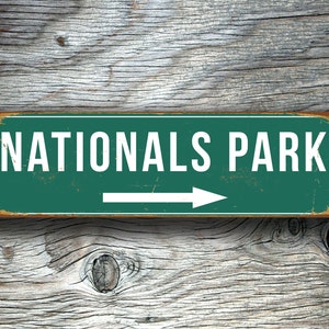 NATIONALS PARK SIGN, Vintage Style Nationals Park Sign, Nationals Park ...