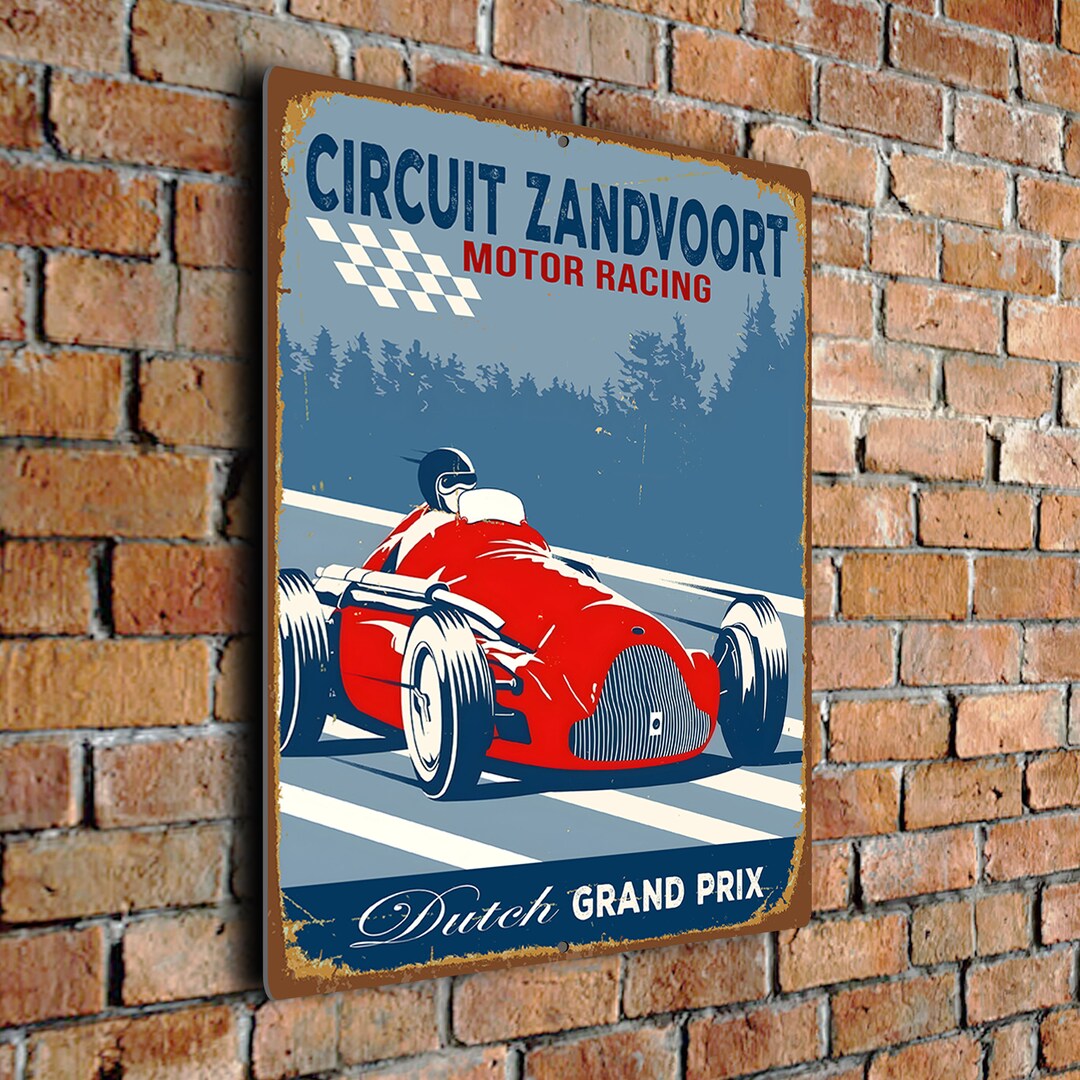 Circuit Zandvoort Sign: Vintage Style Motor Racing Wall Art - Etsy