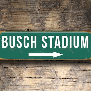 BUSCH STADIUM SIGN, Vintage Style Busch Stadium Sign, Busch Stadium ...