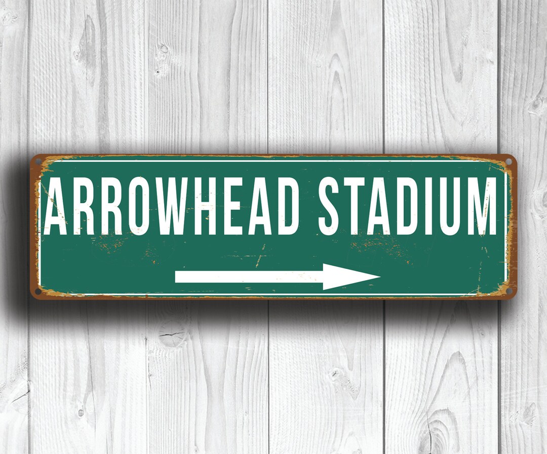 Arrowhead Stadium Sign: Vintage Style Chiefs Football Decor - Etsy