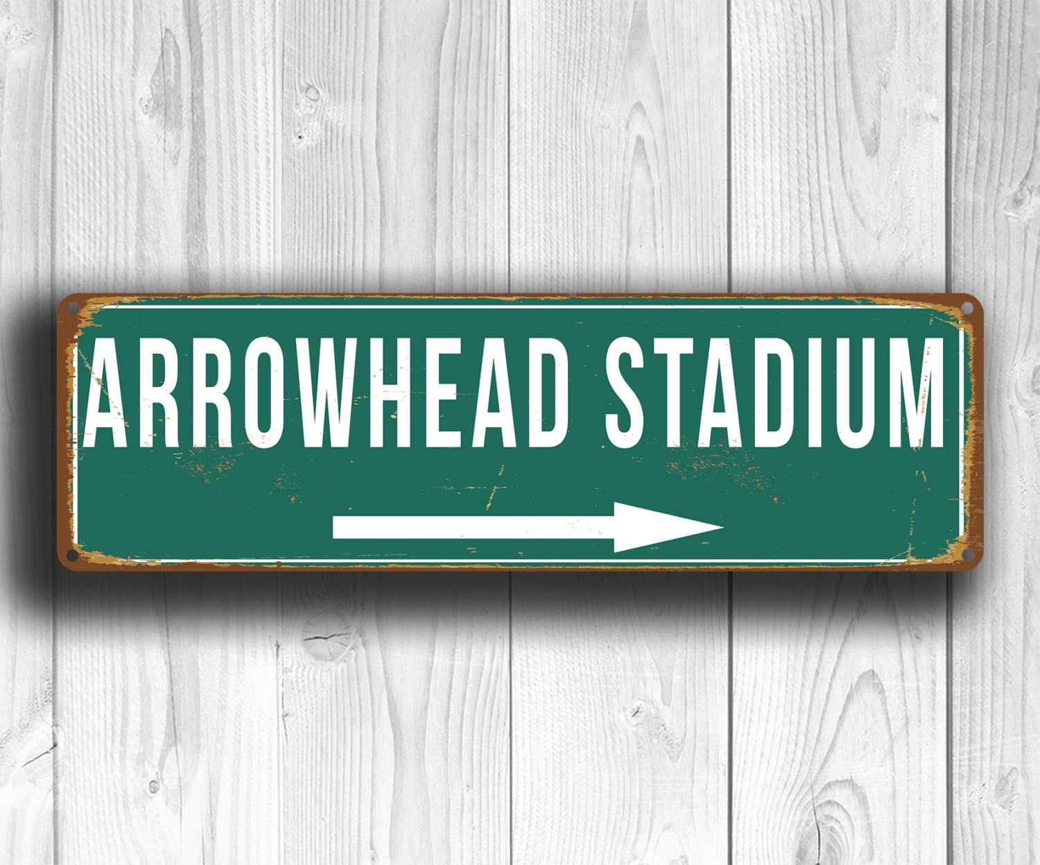 ARROWHEAD STADIUM Sign Vintage Style Arrowhead Stadium Sign | Etsy