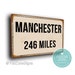 PERSONALIZED CITY SIGN, Distance City Sign, Miles Signs, Any City Sign ...