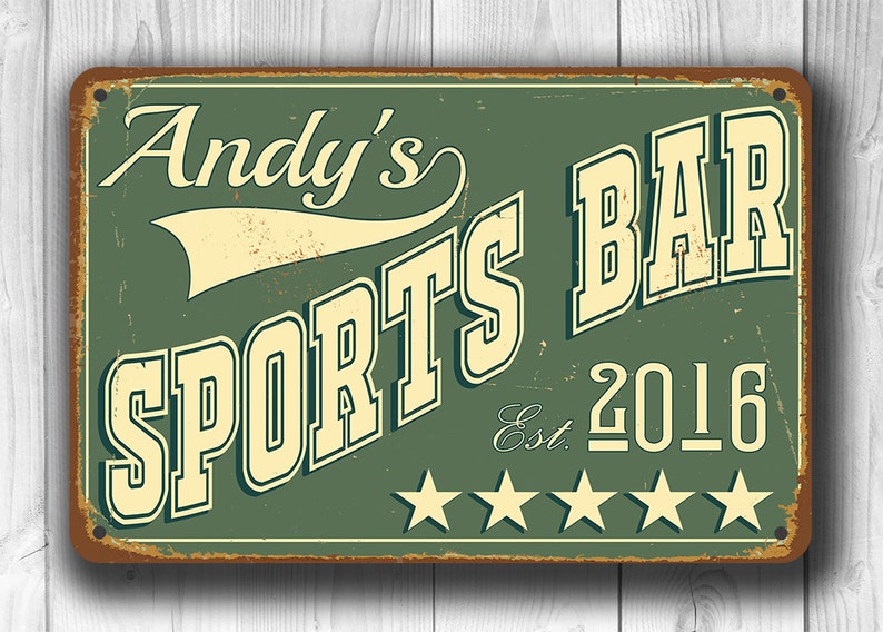 CUSTOM SPORTS BAR Sign Sports Bar Fan Zone Signcustomized | Etsy