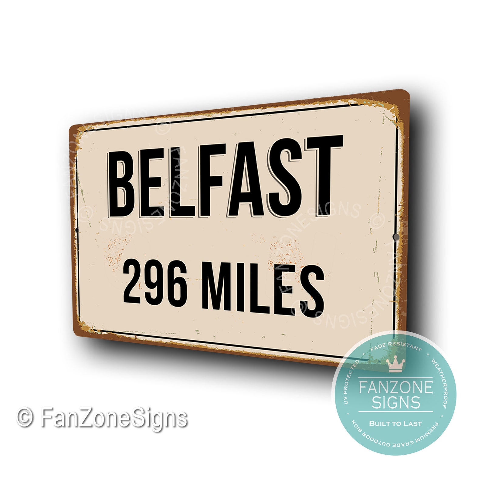 PERSONALIZED BELFAST CITY Sign Belfast City Distance Sign - Etsy