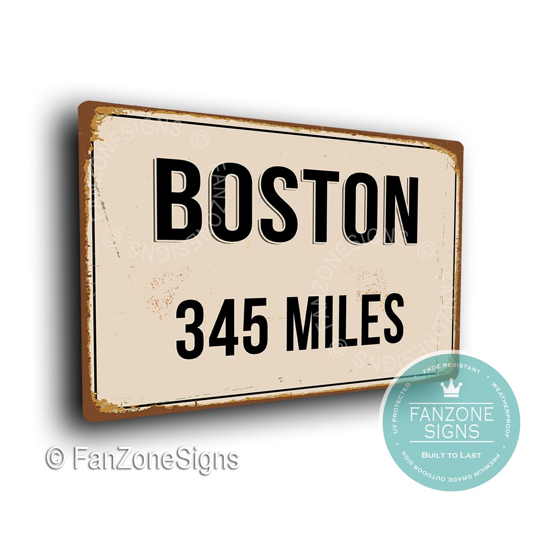 PERSONALIZED BOSTON CITY Sign, Boston City Distance Sign, City of ...