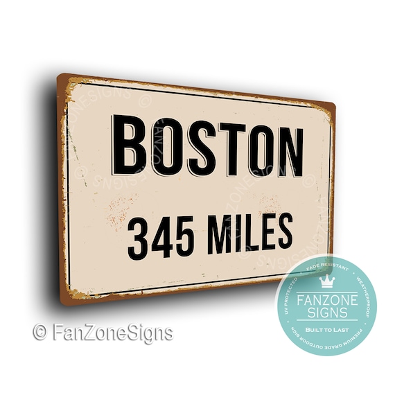 PERSONALIZED BOSTON CITY Sign Boston City Distance Sign City | Etsy