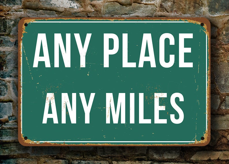 PERSONALIZED MILES SIGN Distance Sign Miles Signs Green - Etsy