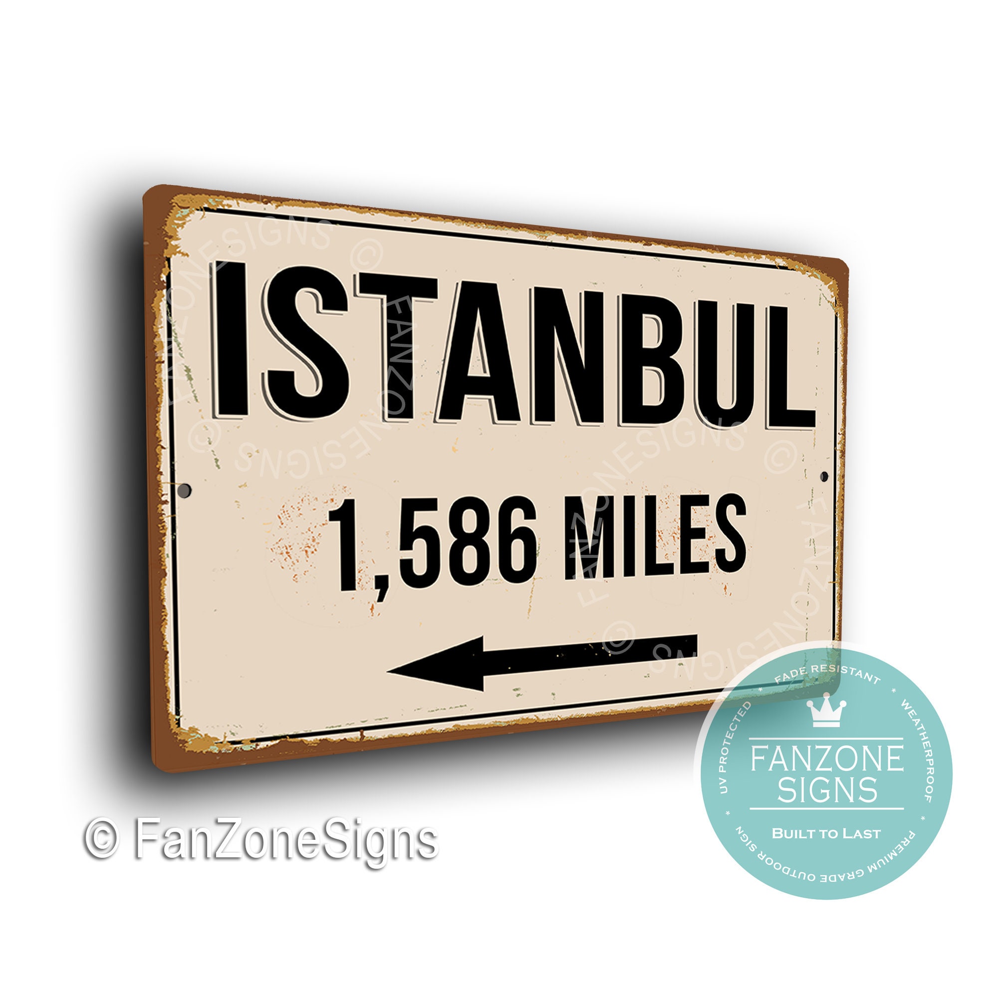 PERSONALIZED ISTANBUL CITY Sign Istanbul City Distance Sign | Etsy