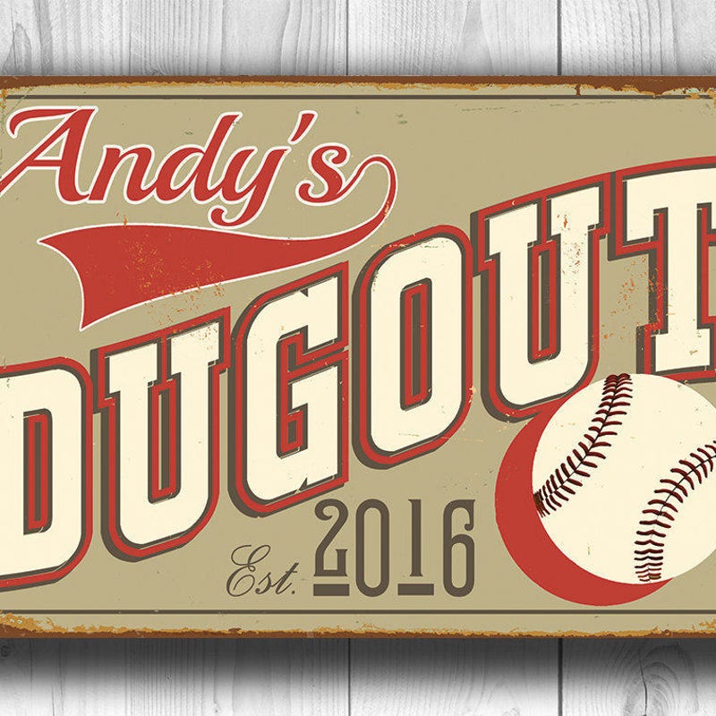 Baseball Dugout Sign - Etsy