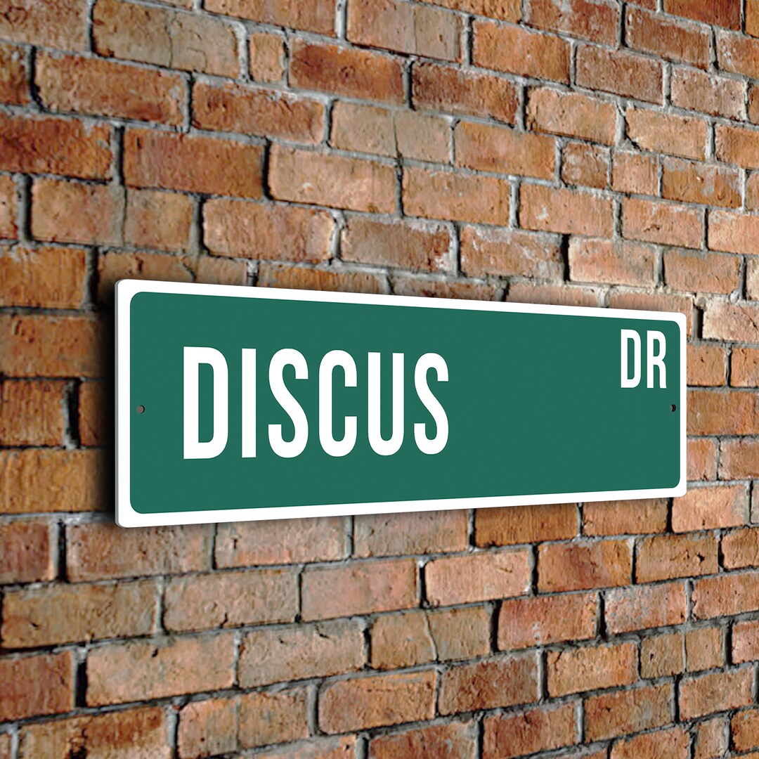 Discus Street Sign, Vintage Style Sports Signs, Sports Fan Gift, Sports ...