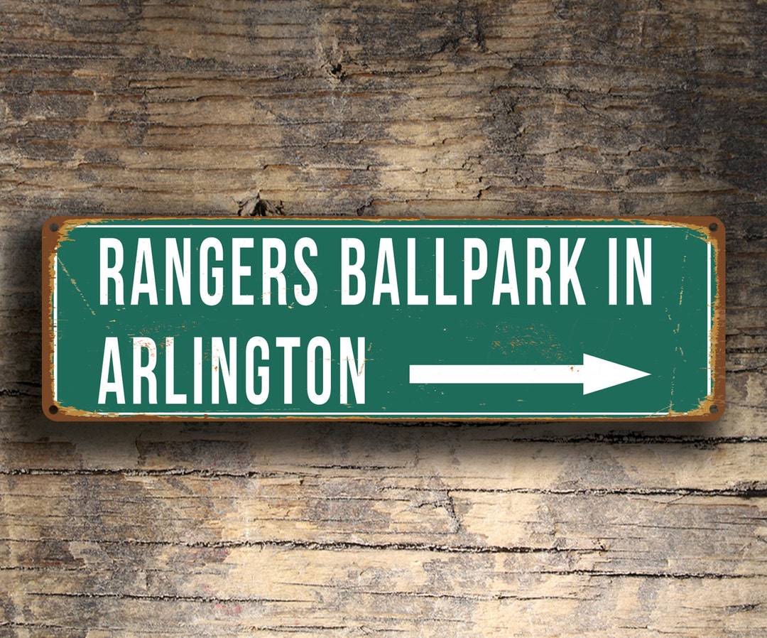 RANGERS BALLPARK in Arlington Sign, Vintage Style Rangers Ballpark ...