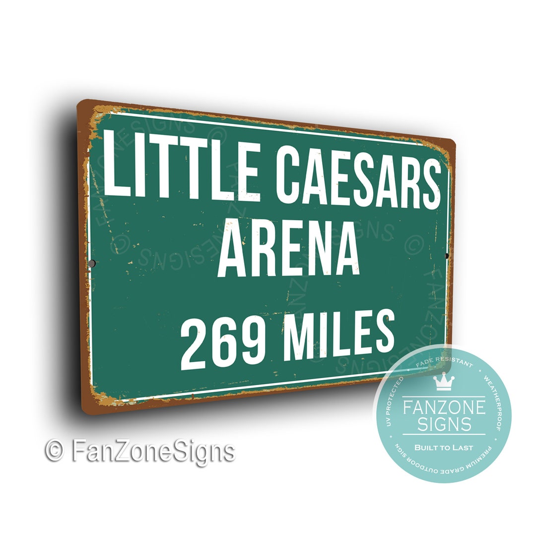 Personalized Little Caesars Arena Distance Sign: Detroit Red Wings - Etsy
