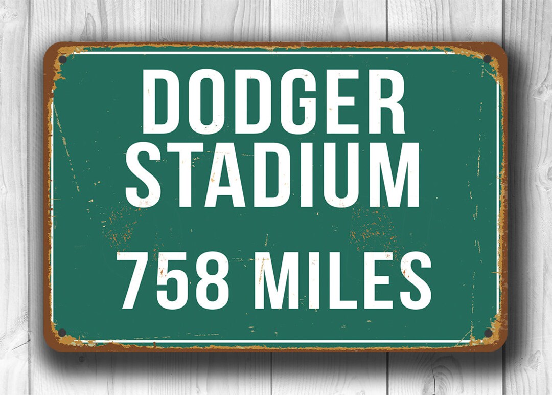 Personalized Dodger Stadium Distance Sign: Los Angeles Dodgers Gift - Etsy
