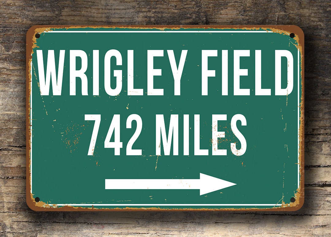 Personalized Wrigley Field Distance Sign: Chicago Cubs Decor - Etsy