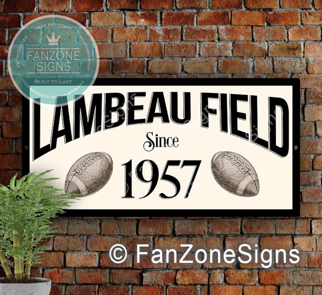 LAMBEAU FIELD SIGN | Lambeau Souvenir | the Frozen Tundra | American ...