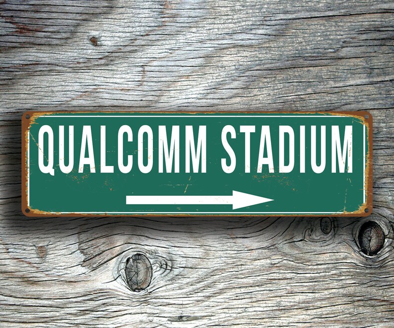 QUALCOMM STADIUM Signs Vintage Style Qualcomm Stadium Sign - Etsy