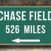 Personalized Chase Field Distance Sign Chase Field Stadium | Etsy