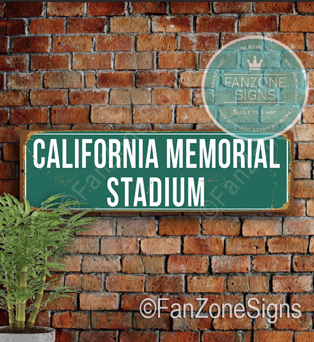 California Memorial Stadium Sign: Vintage Style Golden Bears Souvenir ...