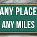 PERSONALIZED MILES SIGN, Distance Sign, Miles Signs, Green Miles Sign ...