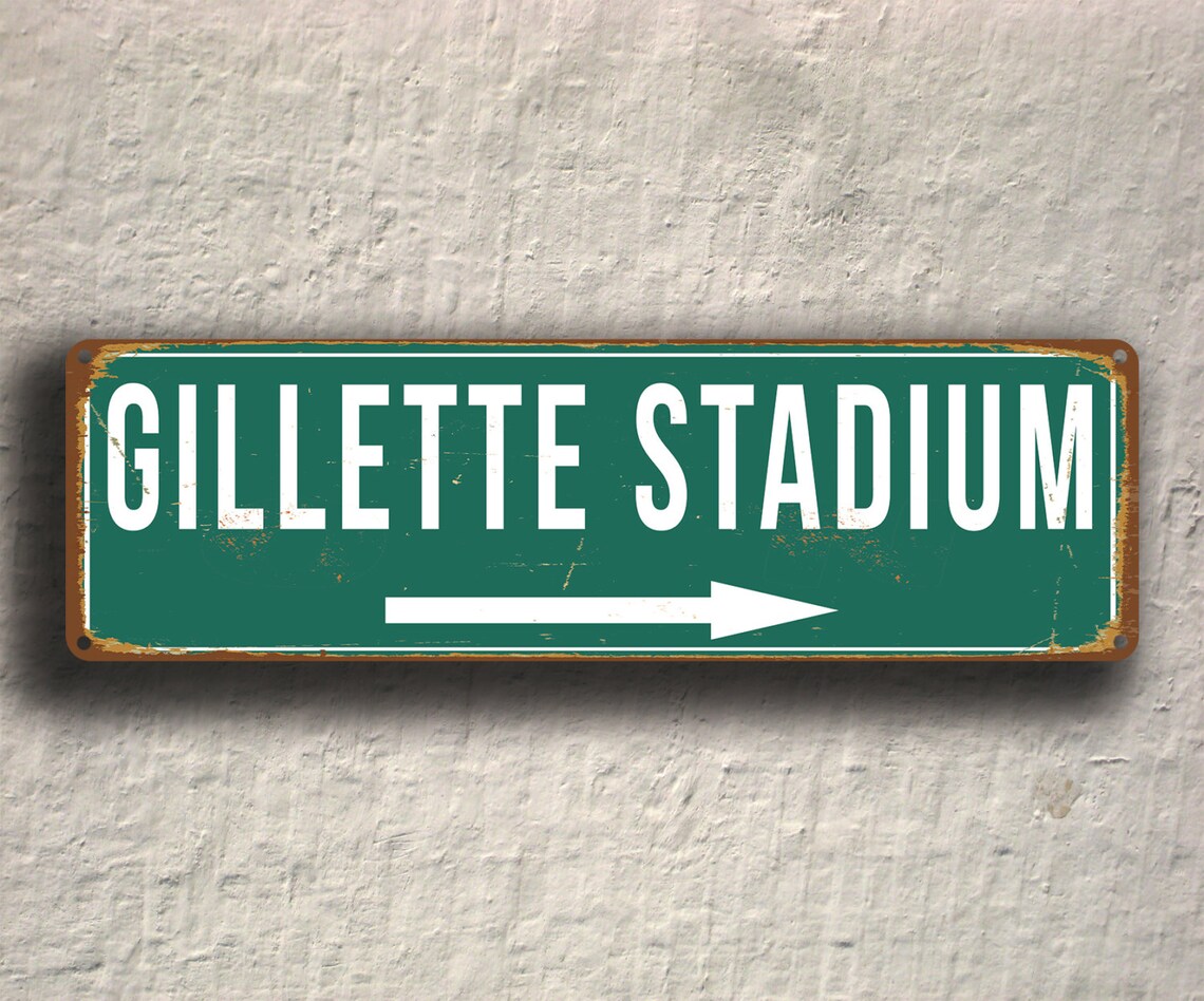GILLETTE STADIUM Signs Vintage Style Gillette Stadium Sign | Etsy