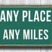 PERSONALIZED MILES SIGN, Distance Sign, Miles Signs, Green Miles Sign ...