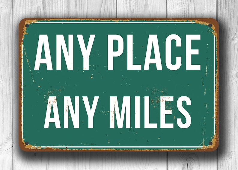 PERSONALIZED MILES SIGN Distance Sign Miles Signs Green - Etsy