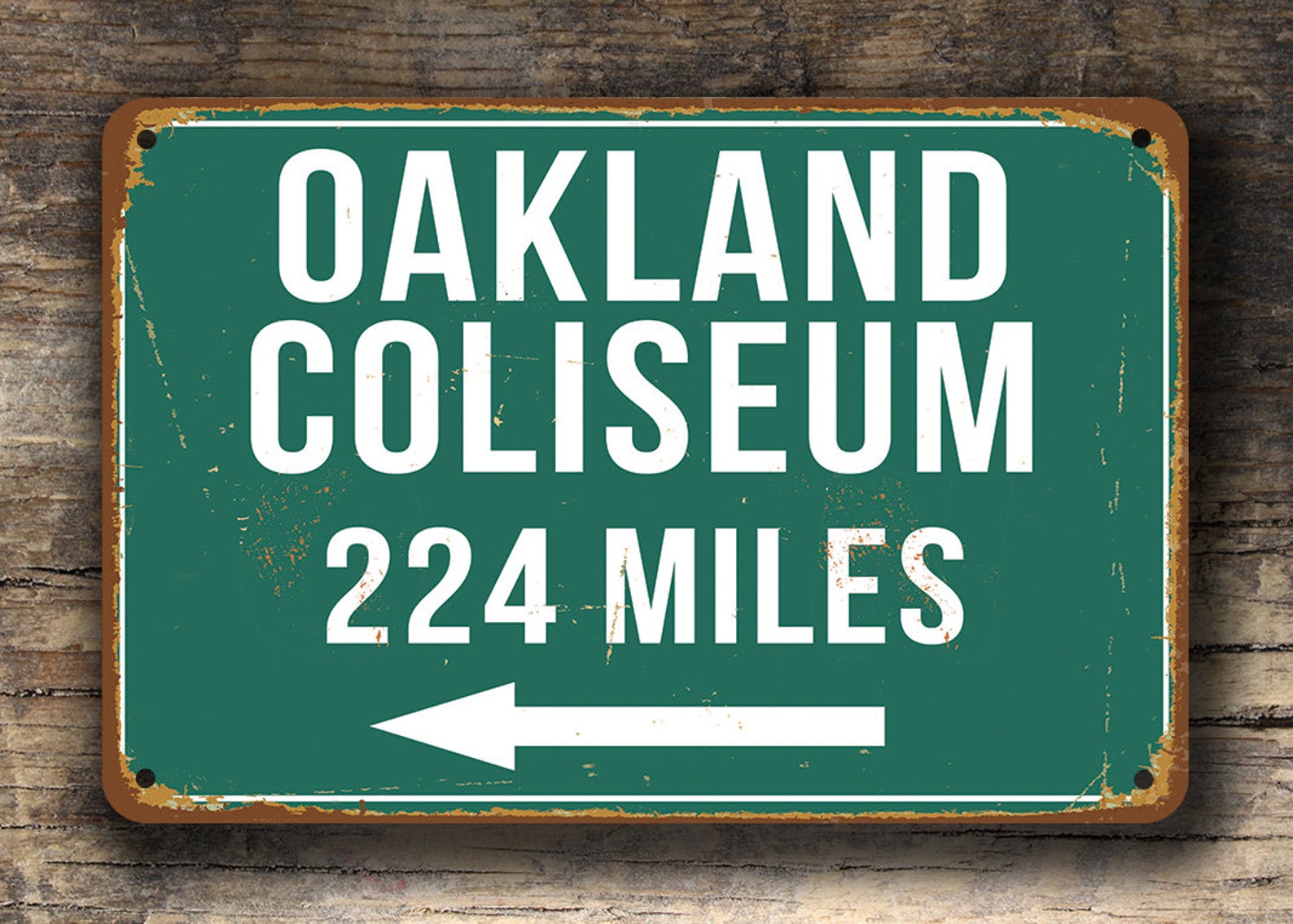 PERSONALIZED OAKLAND COLISEUM Distance Sign Oakland Coliseum | Etsy
