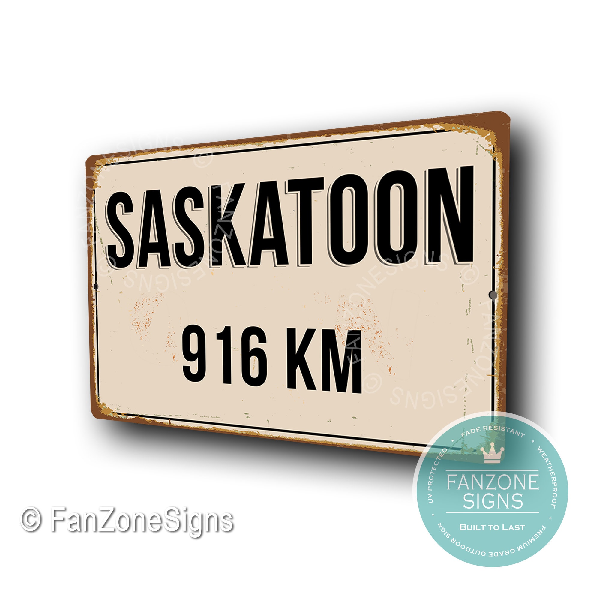 PERSONALIZED SASKATOON CITY Sign Saskatoon City Distance - Etsy
