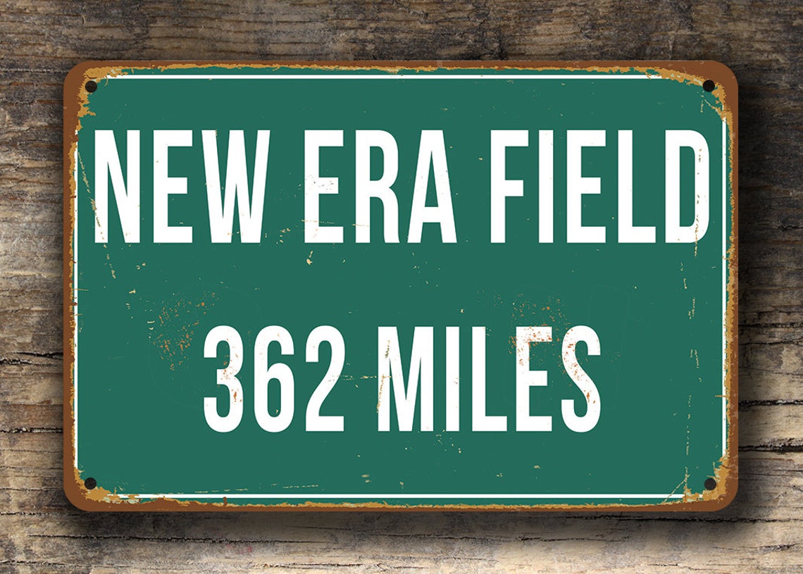 NEW ERA FIELD Distance Sign New Era Field Miles Sign New Era - Etsy