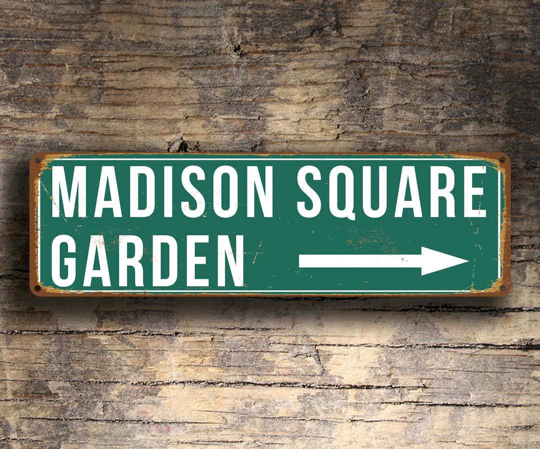Vintage Style Madison Square Garden Sign: NY Knicks & Rangers Home - Etsy