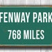 PERSONALIZED WRIGLEY FIELD Distance Sign, Wrigley Field Stadium ...
