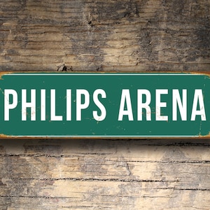 PHILIPS ARENA SIGN, Vintage Style Philips Arena Sign, Philips Arena ...