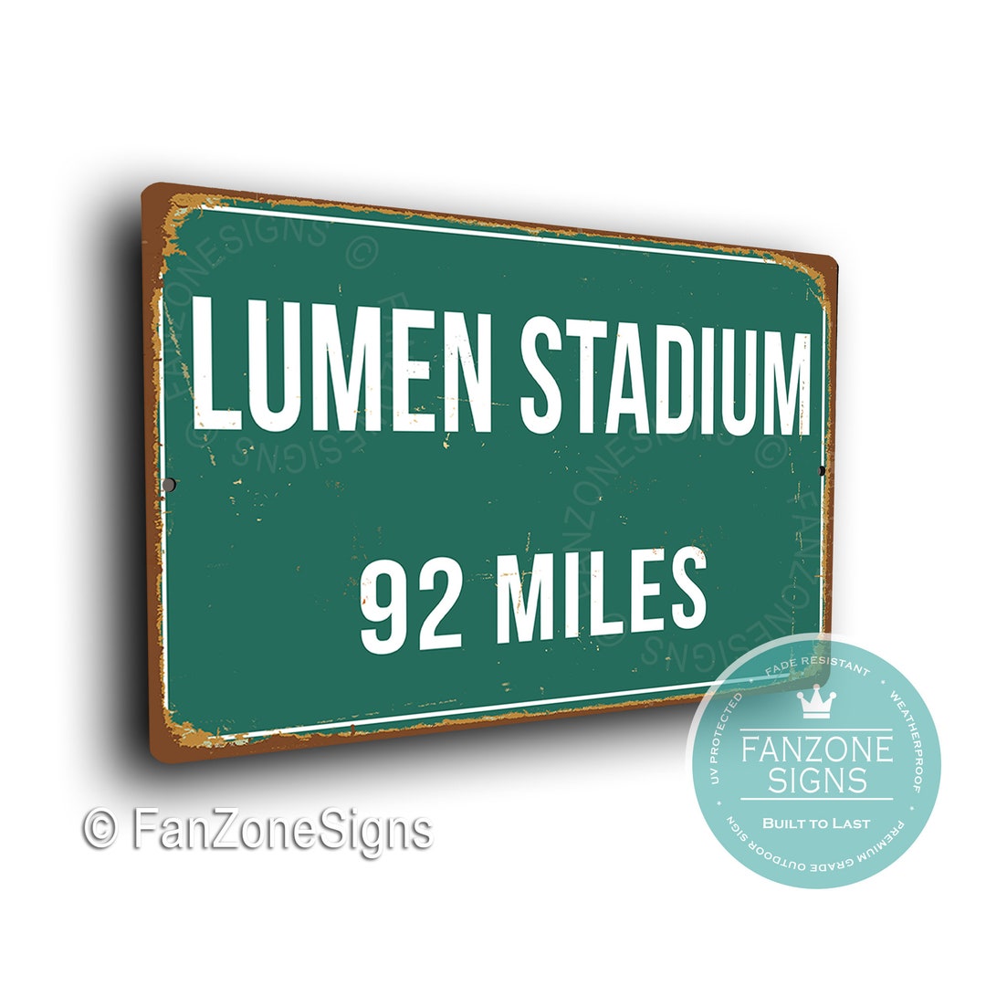 PERSONALIZED LUMEN STADIUM Distance Sign, Lumen Stadium, Lumen Stadium ...