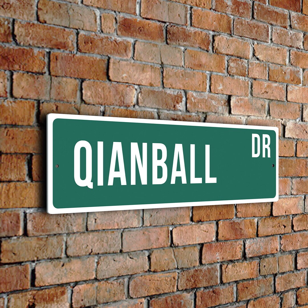 Qianball Street Sign: Vintage Style Sports Fan Gift - Etsy
