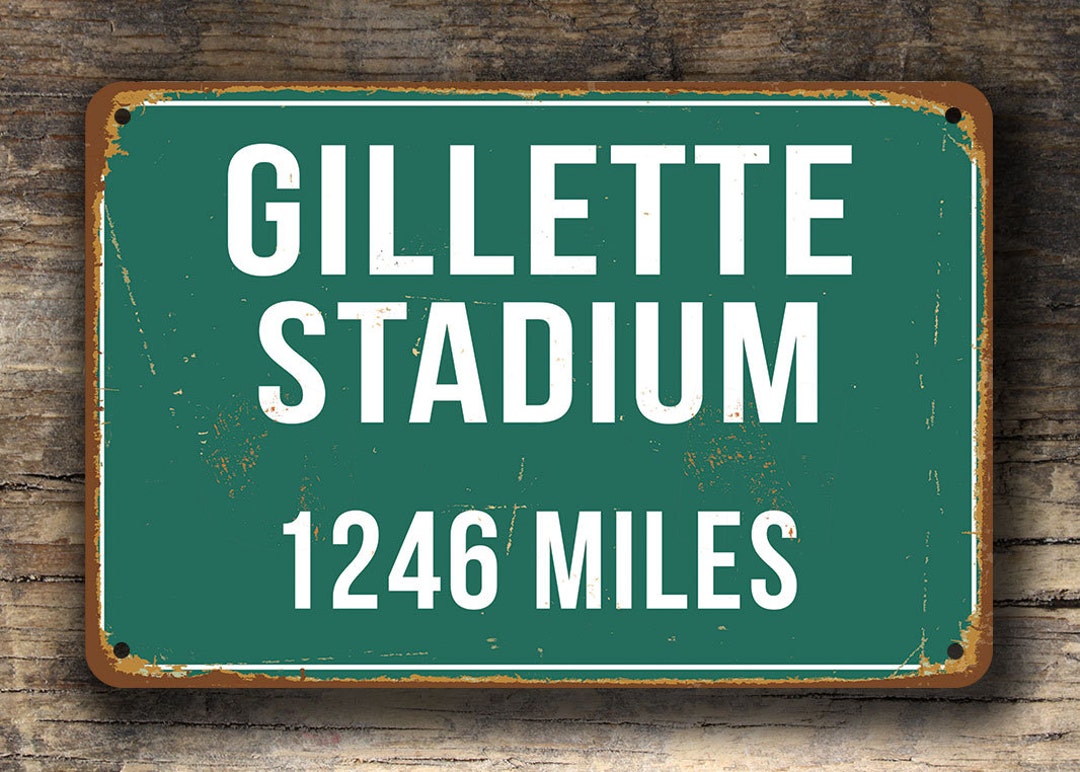 Personalized Gillette Stadium Distance Sign: New England Patriots Gift ...